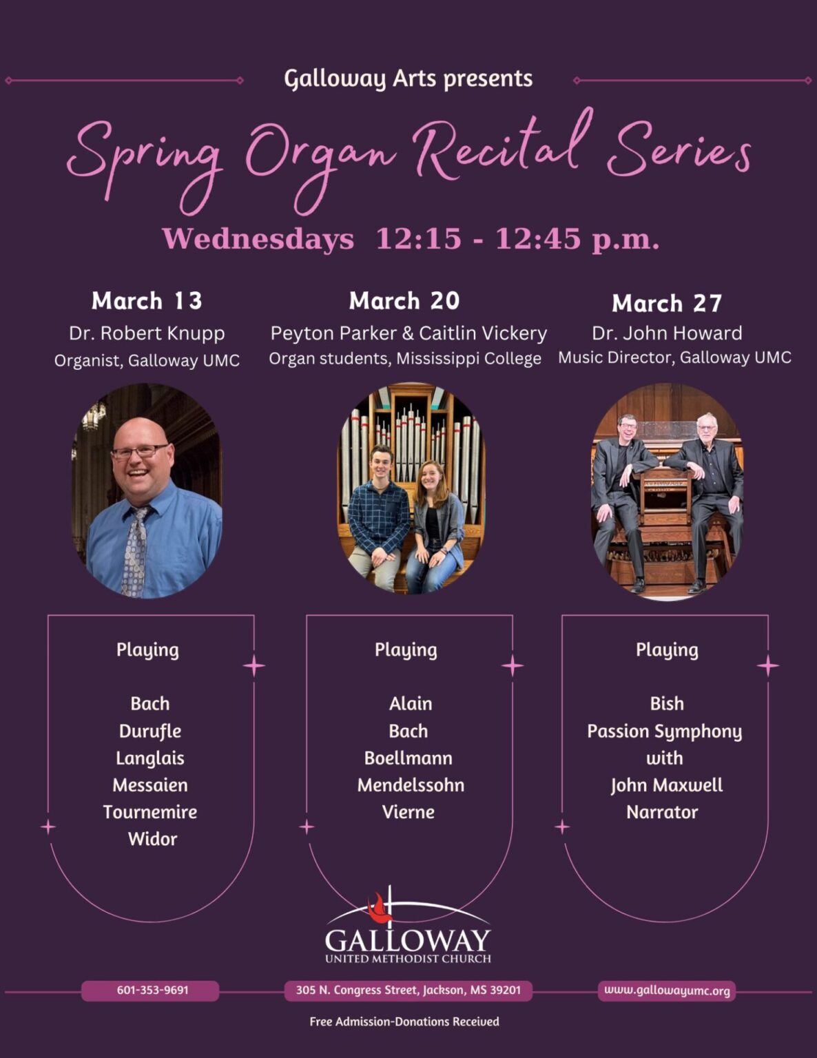 Spring Organ Recital Series | Downtown Jackson Partners